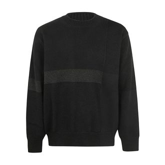 Comme Des Gar&ccedil;ons Homme, Pulls, Noir, Taille: S Pull en maille c&ocirc;tel&eacute;e