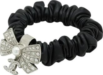 Chanel Pre-owned Coco Mark Ribbon Hair Tie - Femme - Pre-owned - Noir - Taille: ONE Size