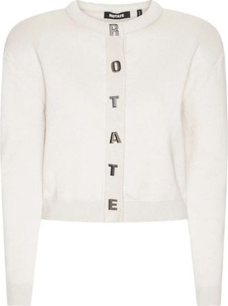 Rotate Rundhalsausschnitt-Strickjacke - - Knitwear - Damen - Beige - XS