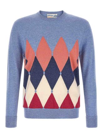 Ballantyne Pull Col Rond - Bleu Clair