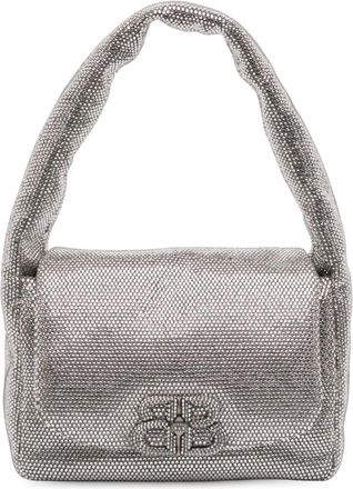 Balenciaga Hobo Bags - Small Rhinestone Embellished Calfskin Monaco Sling - Gr. unisize - in Silber - für Damen