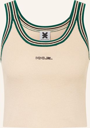 Karo Kauer Karo Kauer Cropped-Stricktop beige
