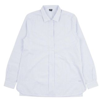 Fay Femme, Blouses et Chemises, Bleu, Taille: 36 FR Chemise R&eacute;guli&egrave;re Ray&eacute;e en Coton