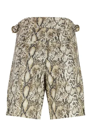 Isabel Marant Womens Bermuda Shorts Felize Snake Print Multicolour Viscose