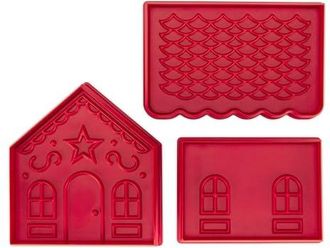 St&auml;dter Ausstechformen Pl&auml;tzchenhaus Set/3 - Cookie House Ausstecher f&uuml;r Lebkuchen und M&uuml;rbeteig, ABS-Kunststoff, ideale Form f&uuml;r Weihnachtskekse, Ma&szlig;e: 9 x 1