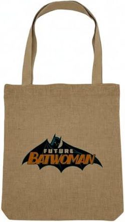 Fabulous Sac Shopping Tote Bag Aspect Lin - Future Batwoman H&eacute;ros Film - Sac de Courses Toile Epaisse 360g Beige Naturel Cabas Port&eacute; Epaule Solide Imprim&eacute; en F