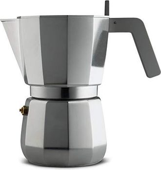 Alessi Moka DC06/9 FM - Cafetière Espresso Design en Fonte DAluminium, Poignée Et Pommeau en Pa, Grig. 9 Tasses