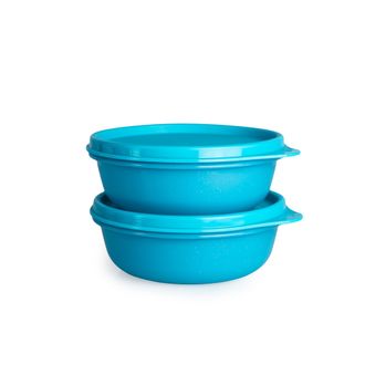 Tupperware SET (2) K&uuml;hlschrank Hit-Parade 300 ml blau glitzer kleine Hitparade Mini Panorama (inkl. 1x Bio Saatgut)