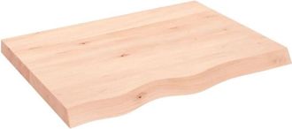 vidaXL Waschtischplatte 80x60x(2-6) cm Massivholz Unbehandelt Vidaxl