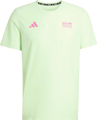 adidas Mens BMW Berlin-Marathon 2025 T-Shirt Semi Green Spark 2XL