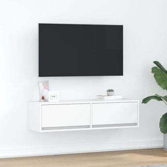 vidaXL Vidaxl - Meuble tv Blanc 100 x 31 x 25.5 cm Bois dingénierie