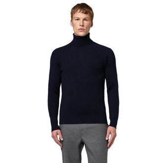 Alpha Studio Homme, Pulls, Bleu, Taille: XL Pull Col Roulé Côtelé