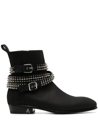 Philipp Plein Stiefel mit Rockstud-Nieten 30mm - Schwarz