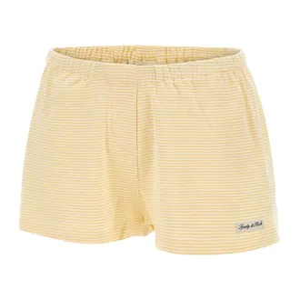 Sporty & Rich Femme, Shorts, Jaune, Taille: 40 FR Signature Logo House Short