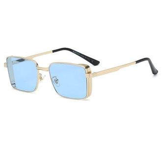Generic Lunettes De Soleil Tendance For Hommes Et Femmes, Monture Carr&eacute;e En M&eacute;tal, Id&eacute;ales For Les Activit&eacute;s Plein Air, Vacances Trajets Quotidiens(Blue)