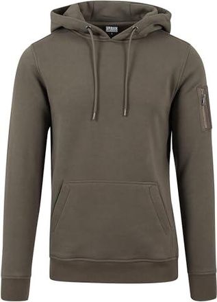 Urban Classics Homme Sweat Bomber Hoody Sweat-shirt &agrave; capuche,Vert (olive 176),L