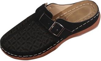 Generic Sandales orthop&eacute;diques l&eacute;g&egrave;res et d&eacute;contract&eacute;es &agrave; talon compens&eacute; pour femme, couleur unie, &eacute;l&eacute;gantes, classiques, respirantes, confortables, pour l&eacute;t&eacute;