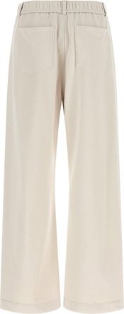 Brunello Cucinelli Smooth Cotton Sweatshirt Joggers - Beige