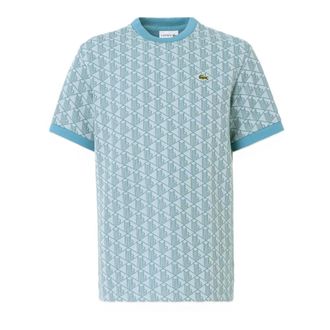Lacoste Homme, Tops, Bleu, Taille: M T-shirt Jacquard Monogramme
