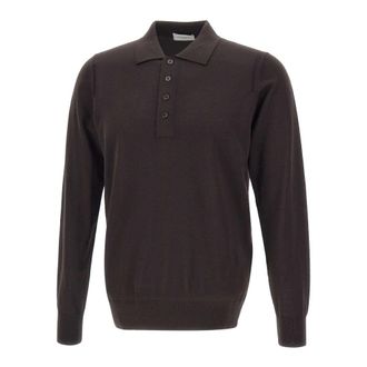 Paolo Pecora Woll-Polohemd - - Knitwear - Herren - Braun - M