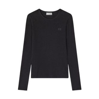 Ganni Camiseta - - Tops - Damen - Schwarzk - M