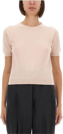 Maison Margiela Femme, Pulls, Rose, Taille: 44 FR Crewneck Knit Top