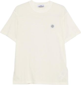 Stone Island logo-patch T-shirt - Nude