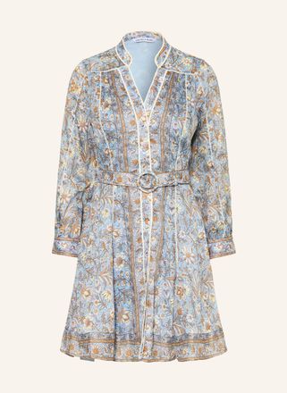 Veronica Beard Leinenkleid Kumar Mit Seide blau