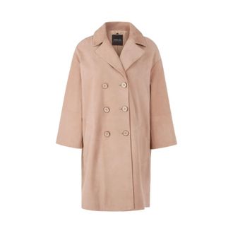 Marc Cain Wildleder Mantel - - Jackets - Damen - Beige - XL