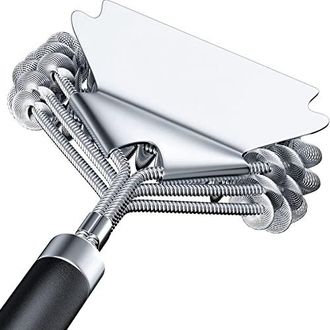 Generic Brosse de barbecue et grattoir sans poils, accessoires de barbecue, brosse de barbecue pour grill, brosse de barbecue en acier inoxydable s&ucirc;re de 43,2