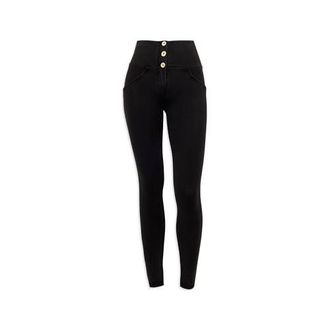 Freddy WR.UP Jeggings push up WR.UP super skinny avec taille haute &agrave; boutons, Jeans Noir-Coutures Le Ton, Extra Large