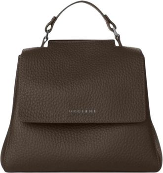 Orciani Leder Schultertasche mit verstellbarem Griff - - Bags - Damen - Braun - ONE SIZE