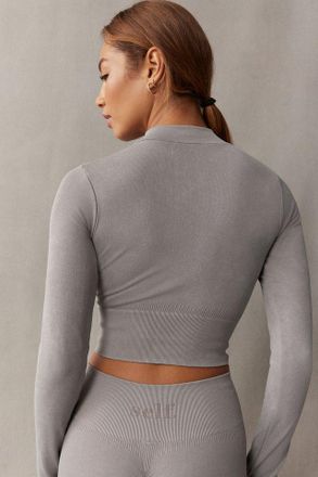 Self Langarmshirt Self. Nahtloses Bustier-Top mit Rei&szlig;verschluss (1-tlg)