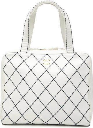 Chanel Crossbody Bags - CC Wild Stitch Handbag - Gr. unisize - in Wei&szlig; - f&uuml;r Damen