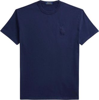 Ralph Lauren Homme, Tops, Bleu, Taille: S Classic Fit Big Pony T-Shirt