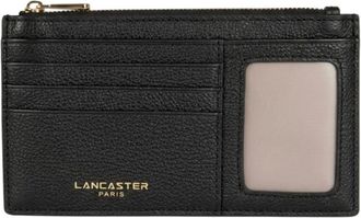 Lancaster Femme, Accessoires, Noir, Taille: ONE Size Zipped Cardholder Dune 129-32
