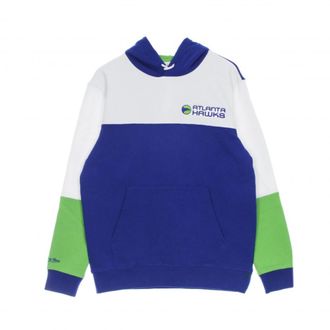 Mitchell & Ness HoodieBA Fusion Fleece 2.0 Hartholzklassiker Atlhaw - - Sweatshirts & Hoodies - Herren - Blau - XS