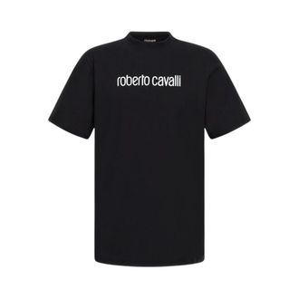 Roberto Cavalli T-Shirt mit Logo - - Tops - Herren - Schwarzk - M