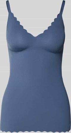 Skiny Trägertop mit V-Ausschnitt und Wellensaum