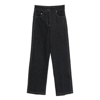 Max Mara Femme, Jeans, Bleu, Taille: 40 FR Pantalon en jersey effet denim