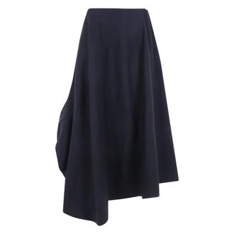 Comme Des Gar&ccedil;ons Asymmetrischer Midirock aus leichter Woll-Tropical-Qualit&auml;t - - Skirts - Damen - Schwarzk - M