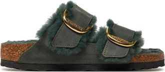 Birkenstock Pantoletten Birkenstock Arizona Bb Shearling Leoi 1028070 Gr&uuml;n