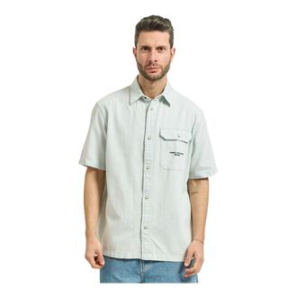 A|X Armani Exchange Homme, Chemises, Bleu, Taille: S Chemise en coton