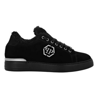 Philipp Plein Suede Fur Low Top Sneakers Carson - - Shoes - Herren - Schwarzk - 40 EU