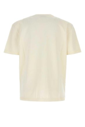 Givenchy Mens Ivory Cotton T-Shirt Exterior Exterior: T-shirts And Polos
