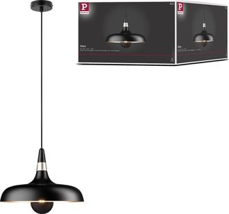 Paulmann 78481 Pendelleuchte Juna E27 max. 20W Schwarz matt, Champagner dimmbar Metall