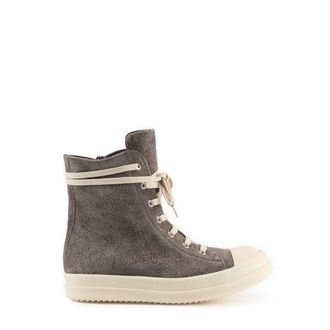 Rick Owens Baskets montantes zipp&eacute;es en cuir velours