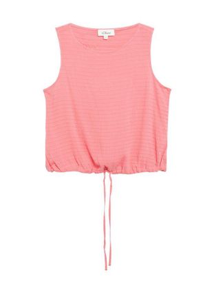 s.Oliver Blusentop Bluse Top aus Viskosemix mit regulierbarem Bund