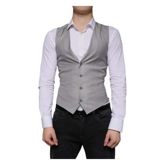 Dolce & Gabbana Single Breasted Vest - - Suits - Herren - Grau - XS
