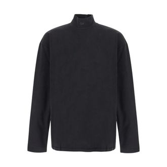 ERL Mock Neck Long Sleeve Tee Knit - - Knitwear - Herren - Schwarzk - M